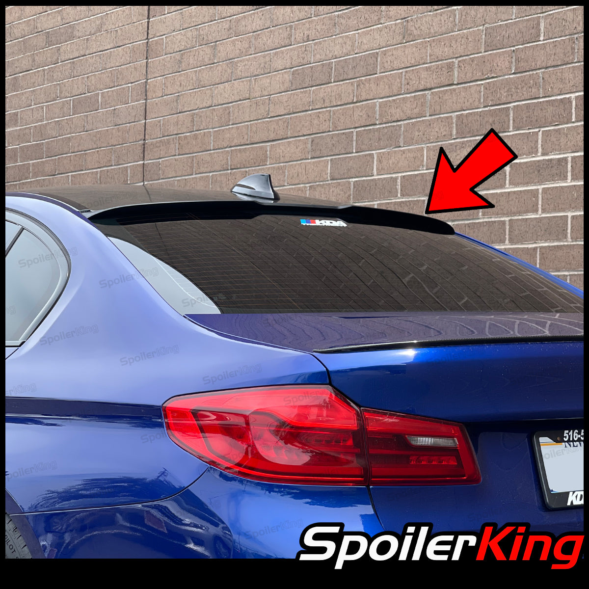 BMW 5 Series 2018-2024 Rear Window Roof Spoiler w/ Center Cut (284RC ...